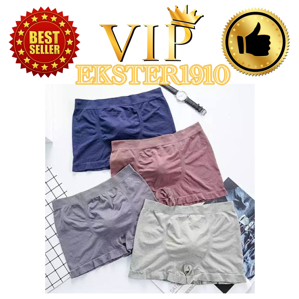 Jual Boxer Polos Simple Celana Dalam Pria Boxer Pria Nyaman Polos ...