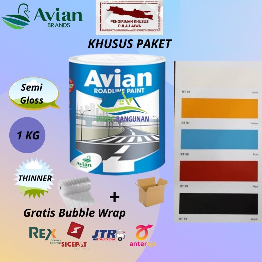 Jual Avian Roadline 1kg Cat Kolam ikan Koi /Kolam Renang X NO DROP 100 ...