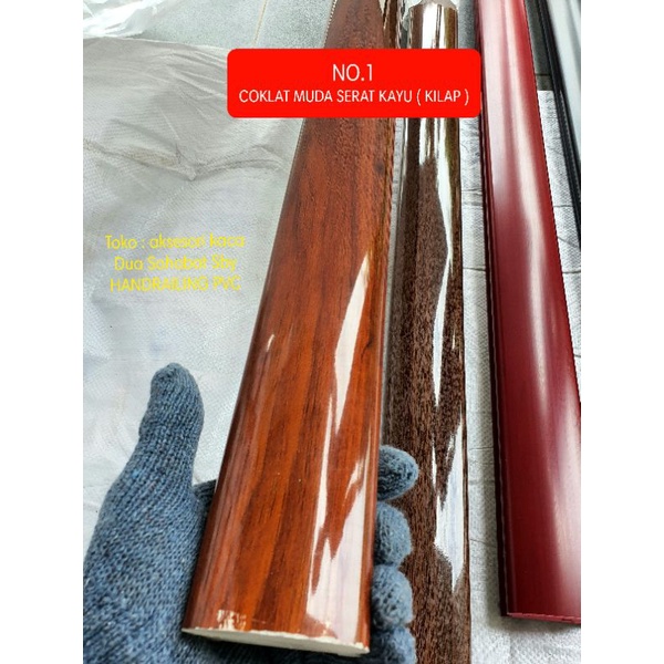 Jual HANDRAILING PVC NO 1 TIANG RAILING COKLAT MUDA SERAT KAYU | Shopee ...