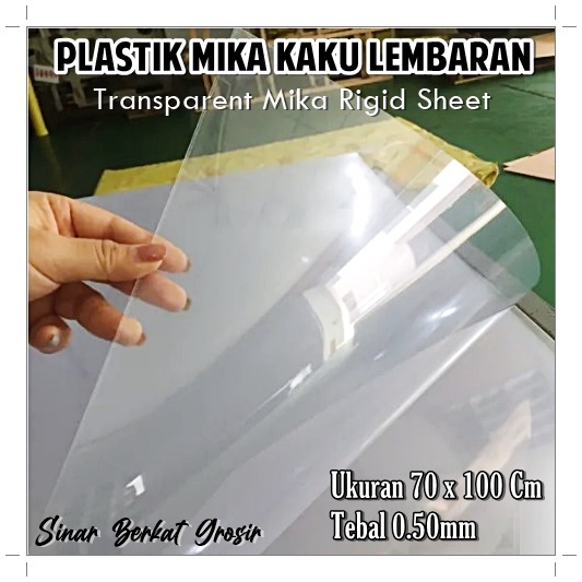 Jual Plastik Mika Kaku Bening Lembaran Sampul Agenda 70 x 100 cm 0.50mm | Shopee Indonesia
