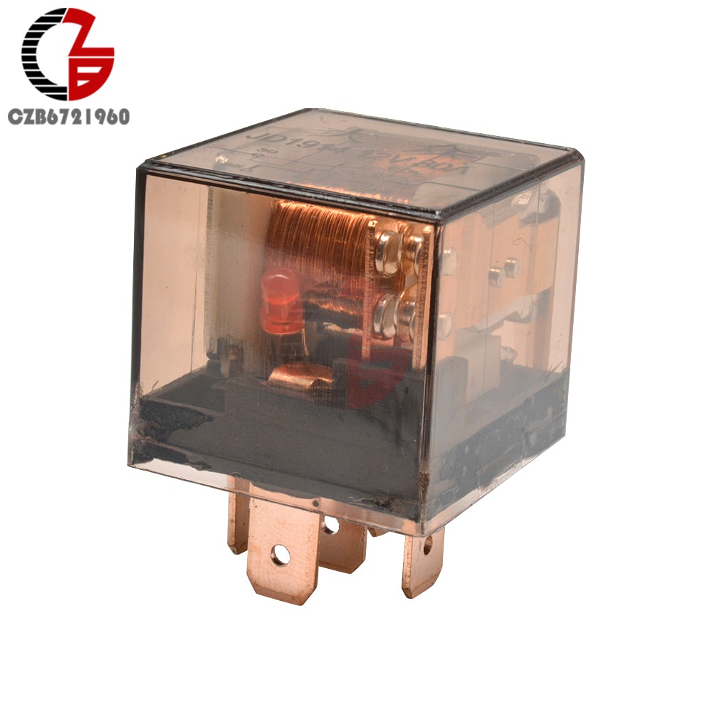 Jual PREORDER DC 12V 80A 1NO 1NC SPDT 5 Pins Green Indicator Light ...