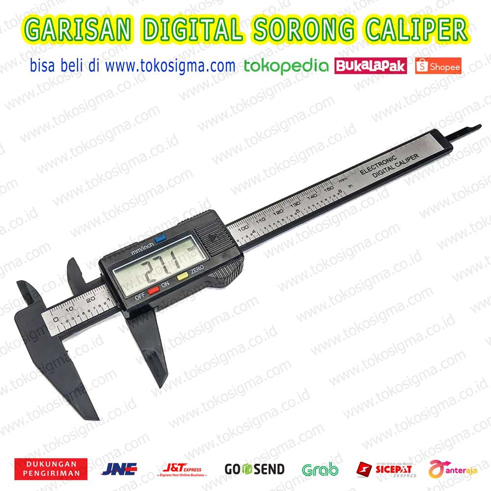 Jual Jangka Sorong Digital Vernier Caliper LCD Garisan ukur Sketmat Sigmat | Shopee Indonesia