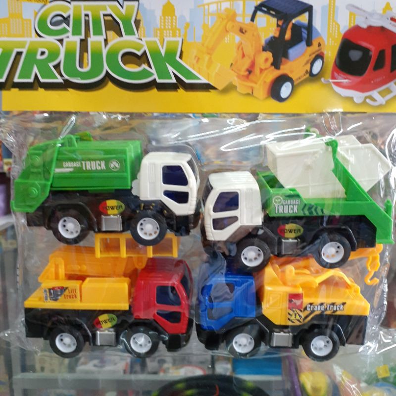 Jual CITY TRUCK Mainan Mobil Truk Sampah Truk Katrol Lift Truck ...