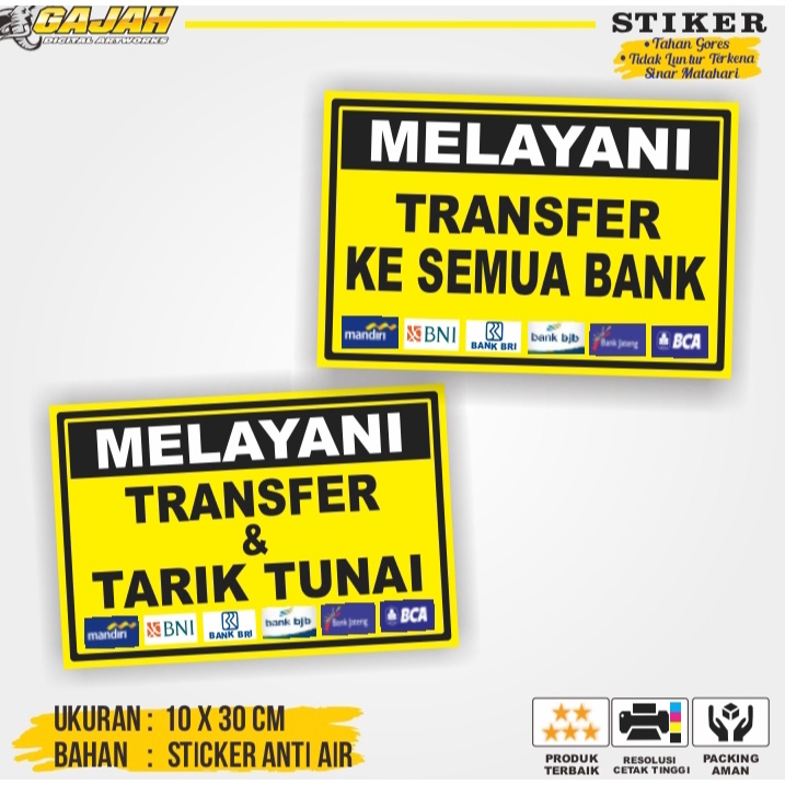 Jual Sticker Tarik Tunai / Sticker Transfer / Sticker Tarik Tunai Dan ...