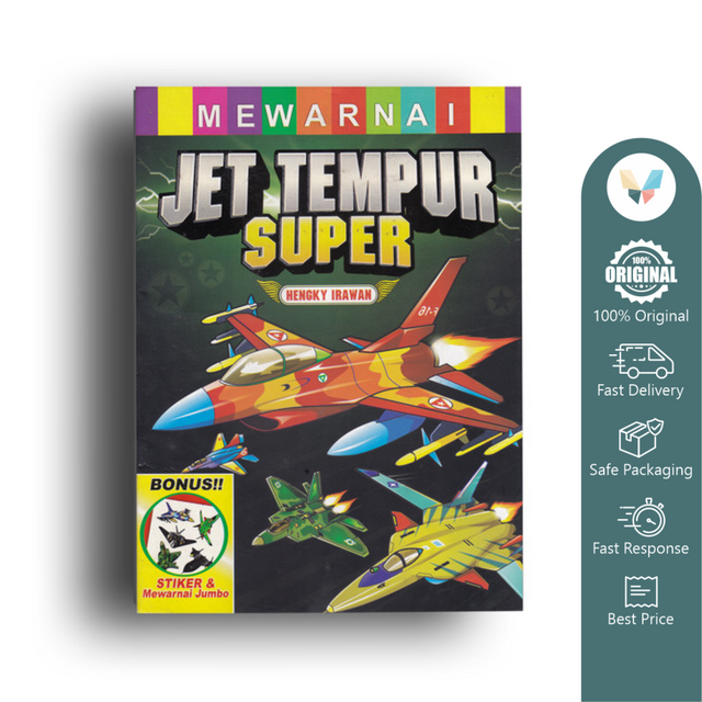 Jual Buku Anak Mewarnai Jet Tempur Super | Shopee Indonesia