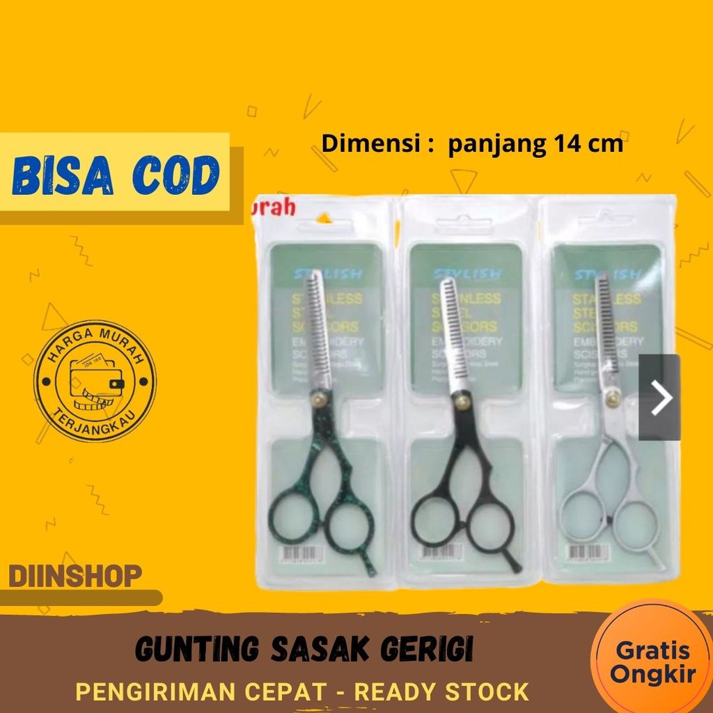 Jual Gunting Sasak Gerigi Stainless Steel Gunting Potong Rambut ...