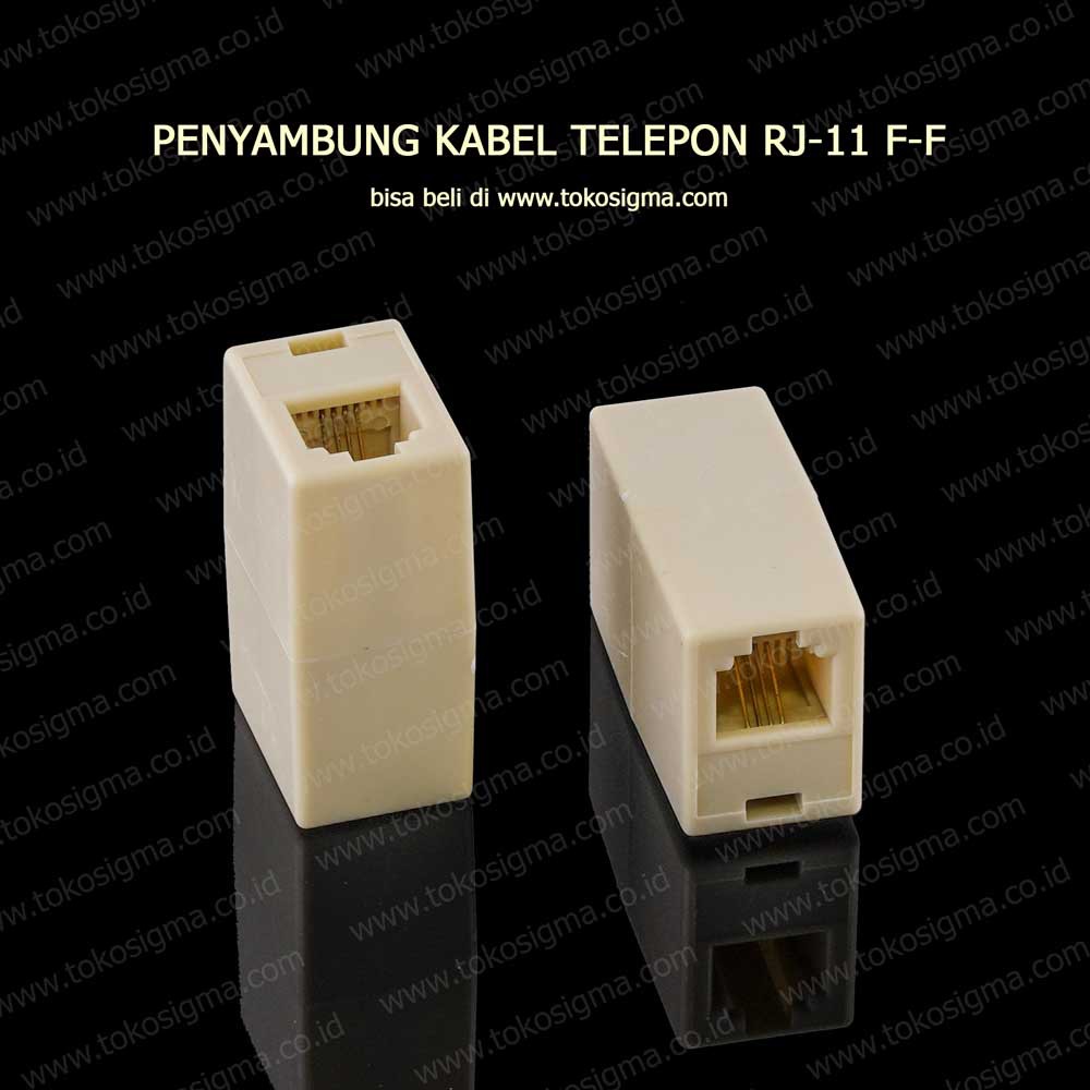 Jual GENDER KONEKTOR PENYAMBUNG KABEL TELEPON RJ-11 F-F - BAREL TELP ...
