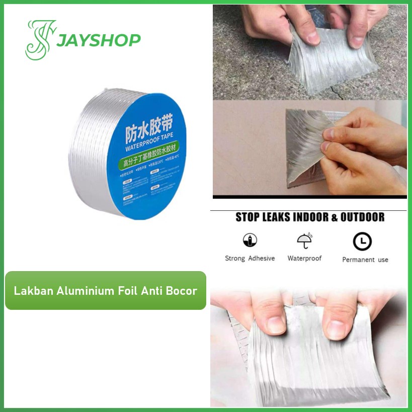 Jual Lakban Anti Bocor Aluminium Foil Waterproof Tape Tahan Air & Panas Serbaguna | Shopee Indonesia