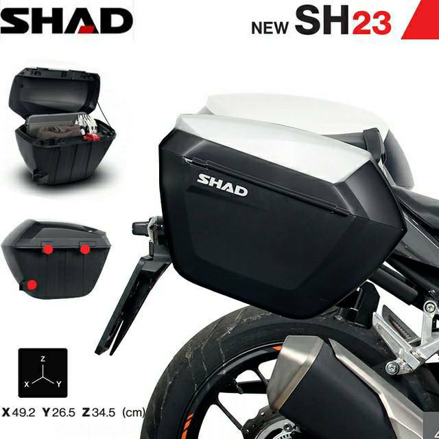 Jual Side box sh23 Kawasaki Z250 dan ninja 250 fi ORI Shad | Shopee ...