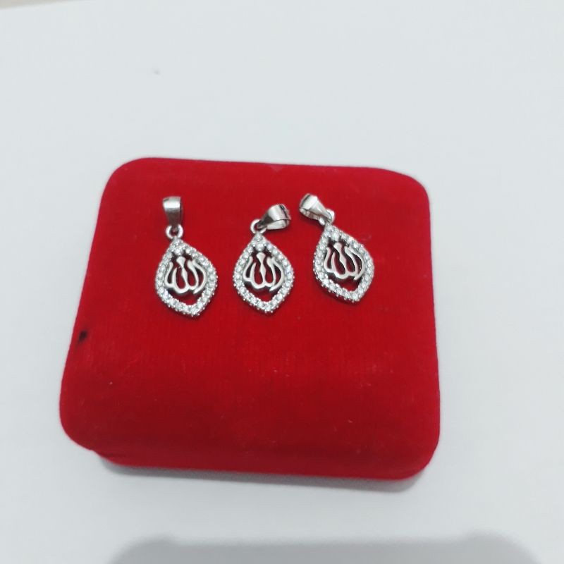 Jual LIONTIN ALLAH PERAK ASLI PERAK 925 LAPIS EMAS PUTIH / PERHIASAN ...