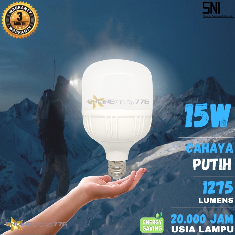 Jual Lampu LED 15Watt YUSCO/TINTIN/SUKASUKA/PANALED Bohlam LED YUSCO 15 Watt LED 15Watt Cahaya ...