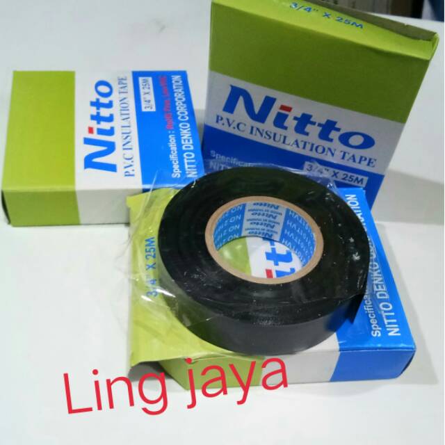 Jual NITTO ISOLASI LISTRIK SOLASI KABEL LAKBAN HITAM SOLASI NITTO ...