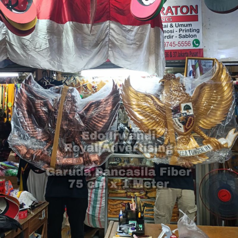 Jual Patung Garuda PANCASILA Bahan Fiber Warna Perunggu Ukuran 1 Meter ...