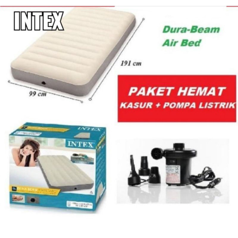 Jual Kasur Angin INTEX DURABEAM TWIN Fiber Tech Airbed Matras 64101-64757 | Shopee Indonesia