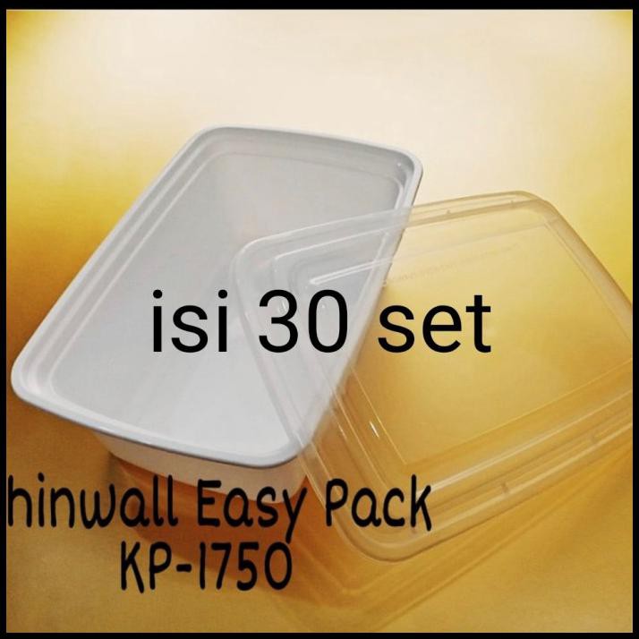 Jual Thinwall Easy Pack Kp-1750 Putih Susu Food Container Kp1750 Isi 30Set | Shopee Indonesia