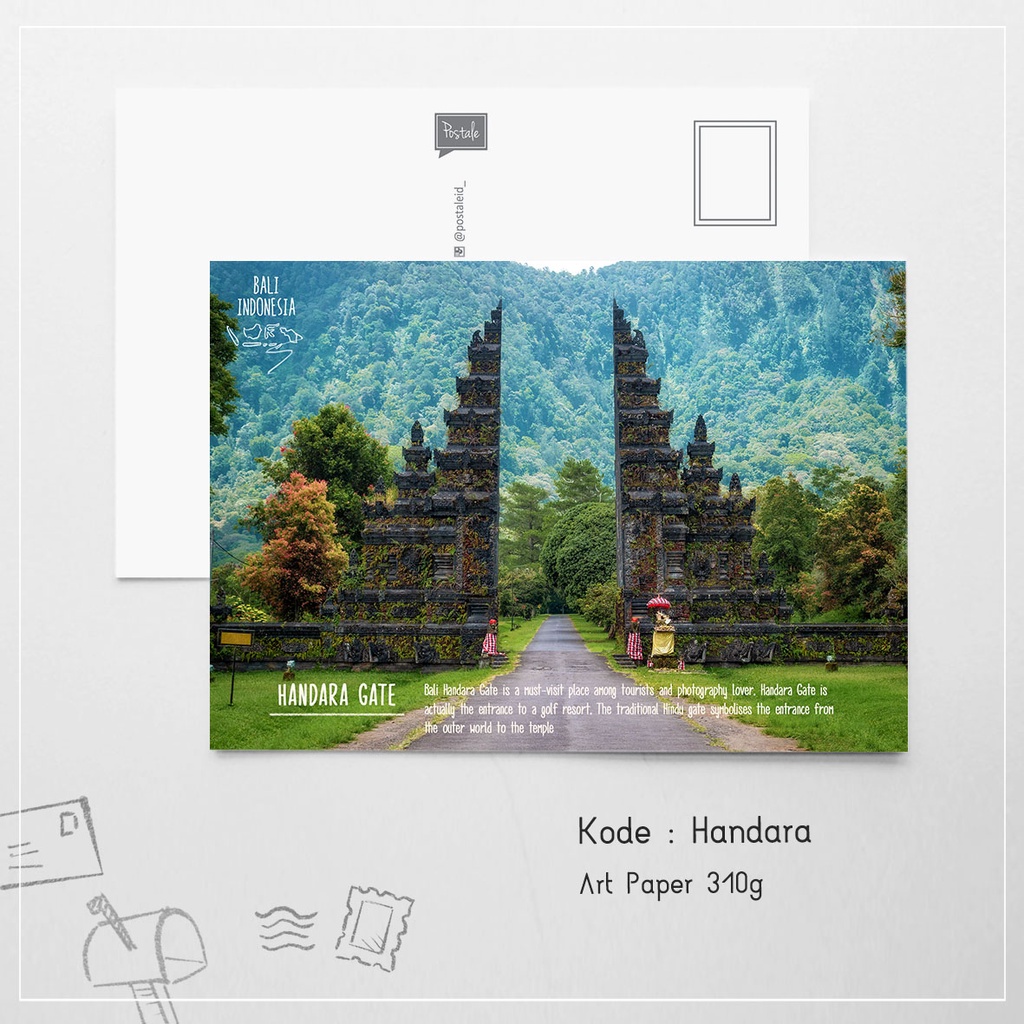 Jual Kartu Pos BALI PURA - Postale | Shopee Indonesia