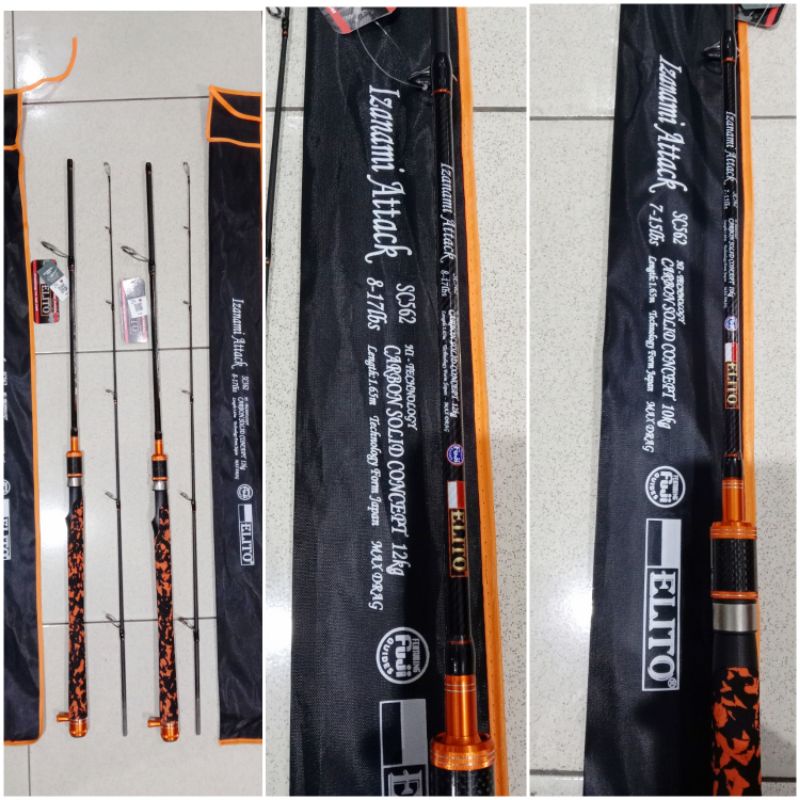 Jual Joran Pancing Elito Izanami Attack 562 602 Solid Carbon Ring Fuji ...