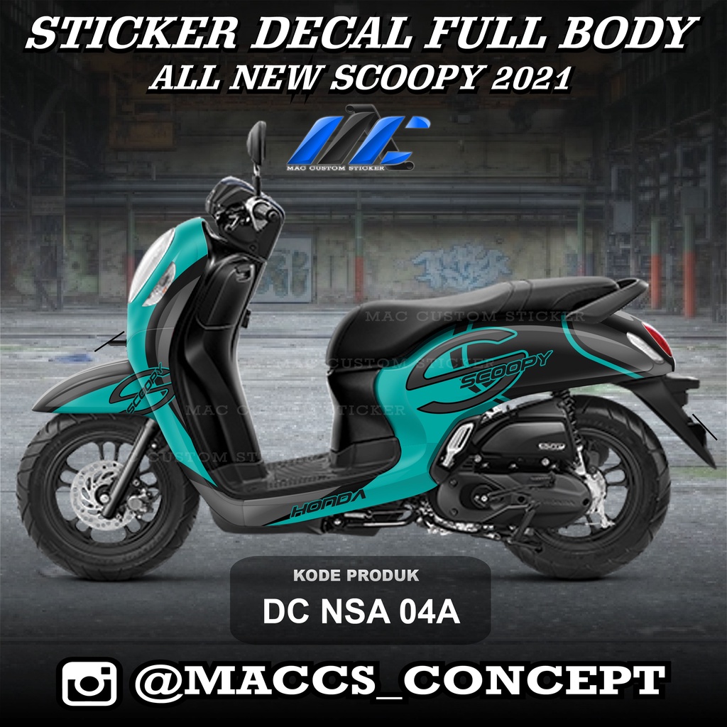 Jual STIKER DECAL SCOOPY STICKER FULL BLOK - STIKER ALL NEW SCOOPY 2021 ...