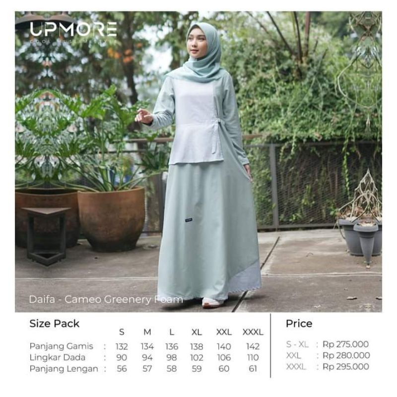 Jual GAMIS UPMORE DAIFA GREEN | Shopee Indonesia