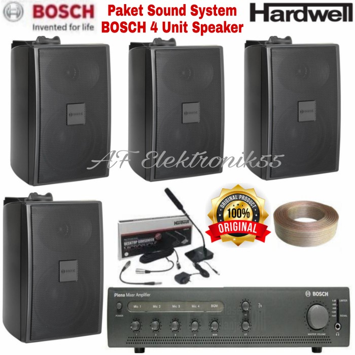 Jual Paket Sound System BOSCH Amplifier + Speaksr Bosch 4 Unit Speaker ...