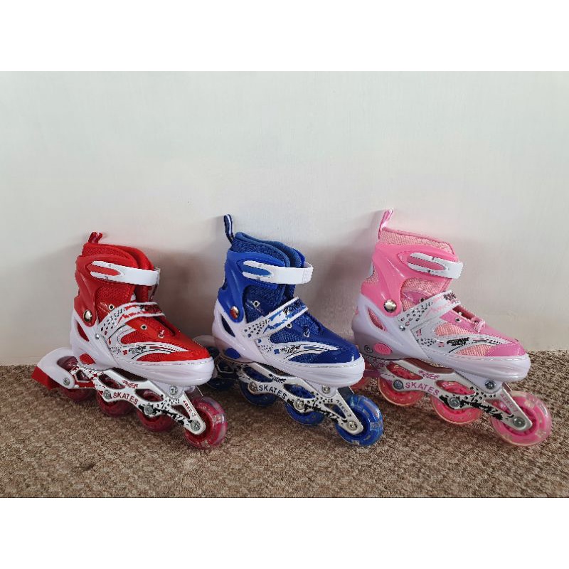 Jual sepatu roda anak inline skate power kids gratis baut roda bajaj ...