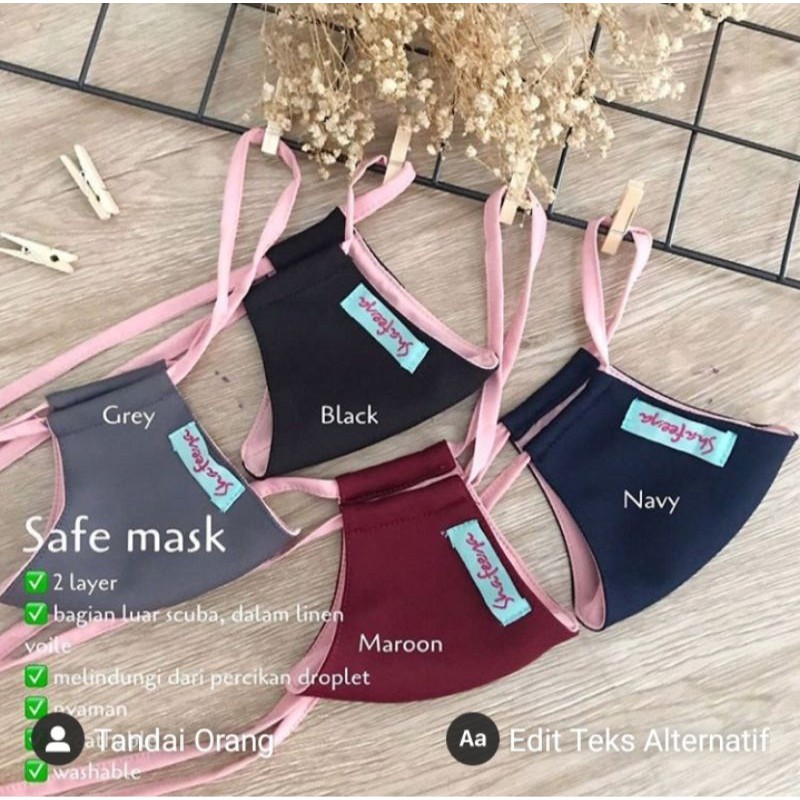 Jual SAFE MASK BY SHAFEEYA | Shopee Indonesia