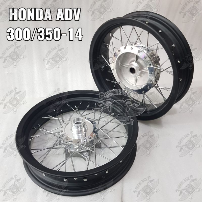 Jual Paket velg tromol jari jari 1set honda ADV 300/350 ring 14 hole 36 ...