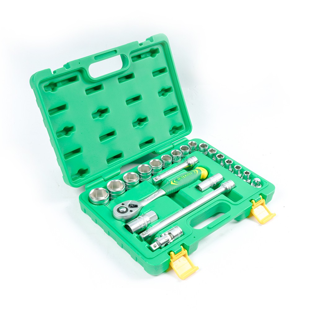 Jual TEKIRO 1/2 INCH SOCKET SET 6 PT PLASTIK 22 PCS / KUNCI SOCK SET ...