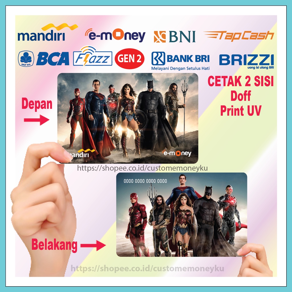 Jual KARTU EMONEY JUSTICE LEAGUE DC COMIC SUPERHERO E-MONEY MANDIRI ...