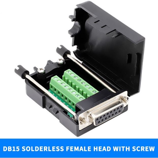 Jual DB15 Solderless Terminal Screw Breakout Board 15pin D-sub DA-15S Box Shell Case Cover Male ...