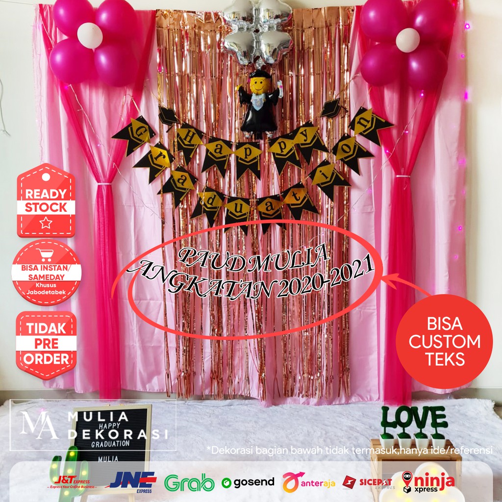 Jual Dekorasi Backdrop Wisuda Kelulusan PAUD TK SD SMP SMU Background ...