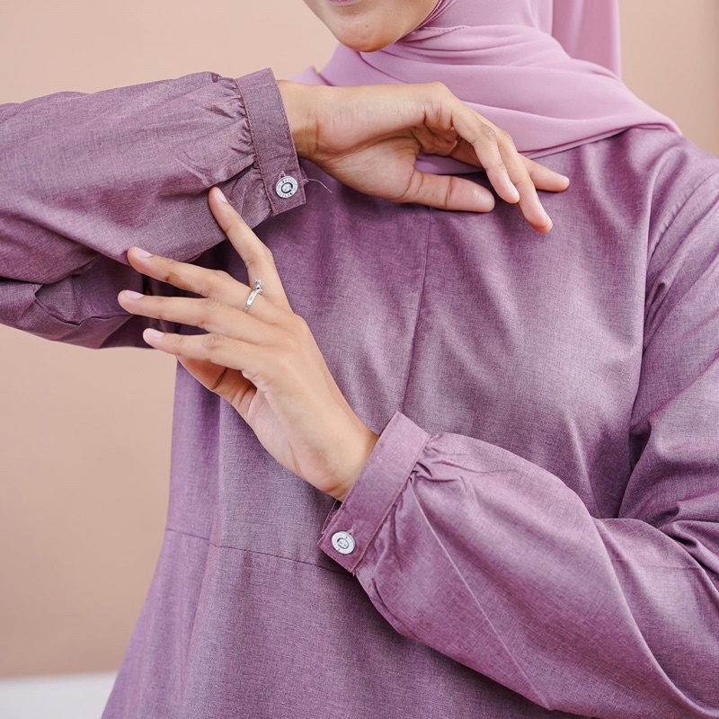 Jual Gamis Seragaman | Gamis Warna Lilac | Dress Muslim | Gamis Katun ...