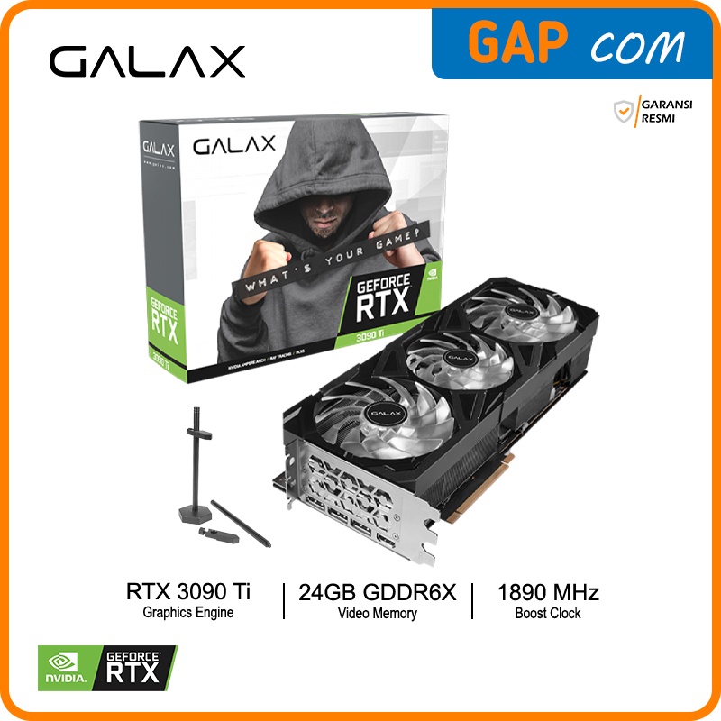 Jual VGA GALAX GeForce RTX 3090 Ti 24GB GDDR6X EX Gamer (1-Click OC ...