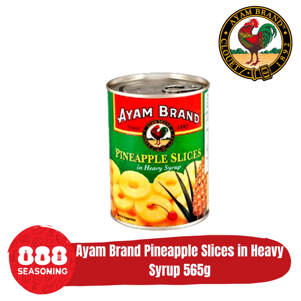 Jual AYAM BRAND PINEAPPLE SLICES IN HEAVY SYRUP (NANAS KALENG) 565g ...