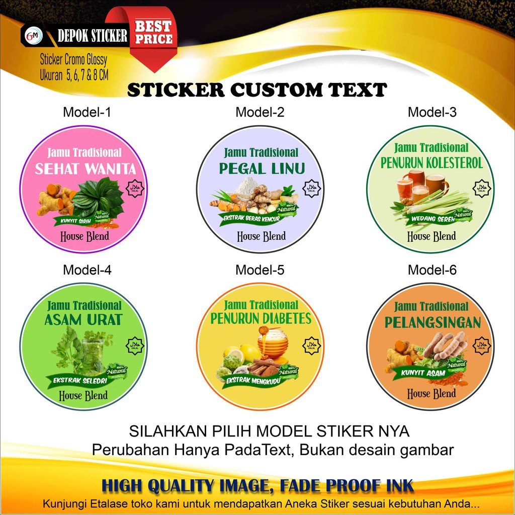 Jual Stiker Label Jamu Herbal Tradisional | Shopee Indonesia