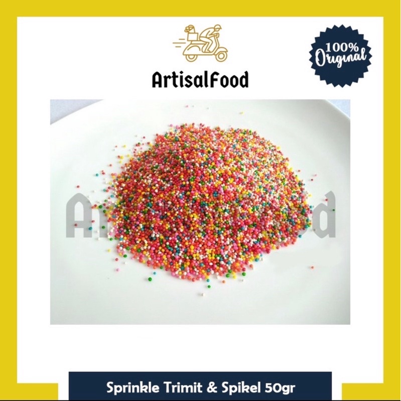 Jual SPIKEL WARNA WARNI 50gr topping cake sprinkle trimit | Shopee ...