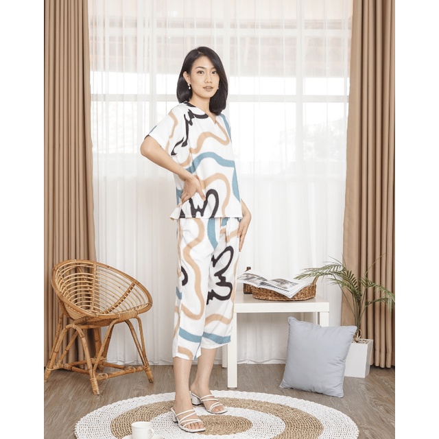 Jual YourFashion Baju Setelan Wanita Kekinian Terbaru Lucy One Set Rayon Viscose Premium Lengan ...