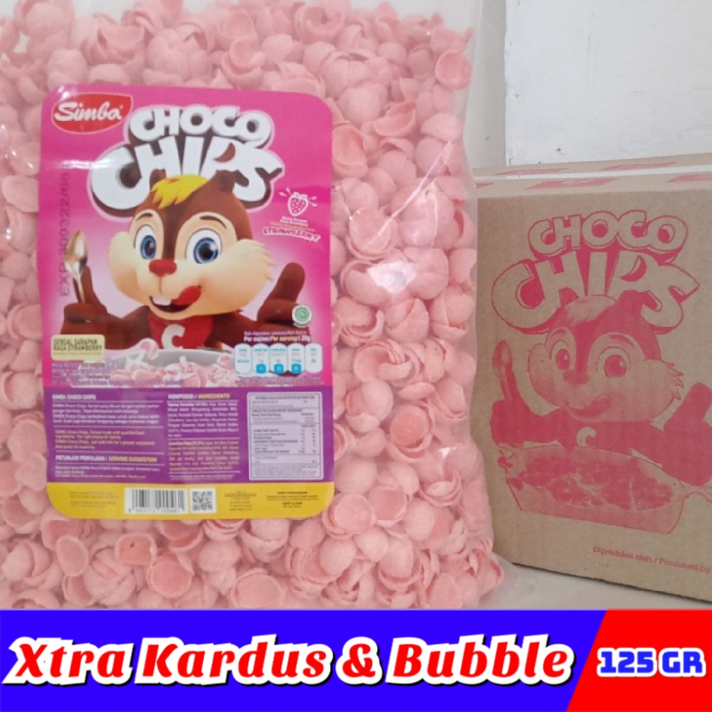 Jual Cemilan Choco Chips Stroberi 125gr / Koko Krunch Simba Coklat ...