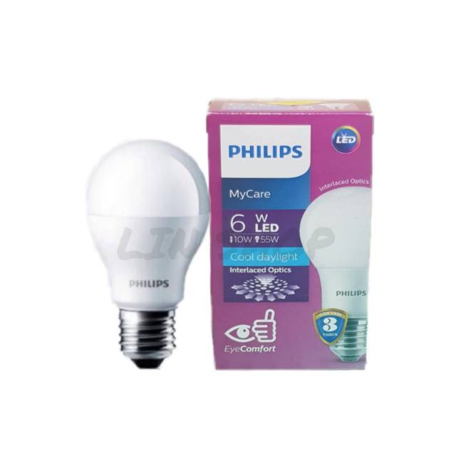 Jual LAMPU LED PHILIPS BULB 6 WATT / LED PHILIPS 6W PUTIH | Shopee Indonesia