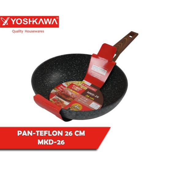Jual Yoshikawa/Minowa Wok Pan Ceramic Marble Induksi Model Dalam Anti Lengket | Shopee Indonesia