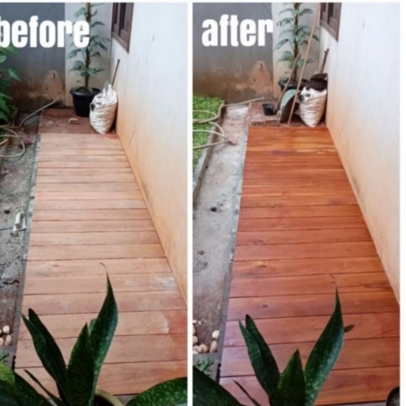 Jual Cat Vernish kayu 3in1 linseed oil plitur teak oil transparan clear ...