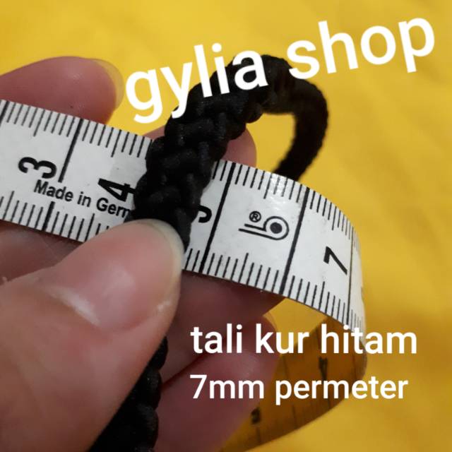 Jual Tali Kur 7 mm / Tali Kur Polyester / Tali kur Hitam / Putih ...