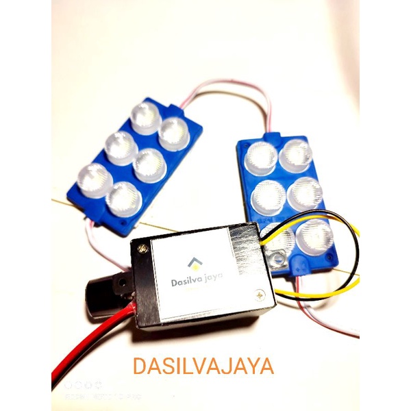 Jual MODUL BLITZ PESAWAT STELAN 12/24V PLUS 2 LAMPU LED 6 MATA KOTAK ...