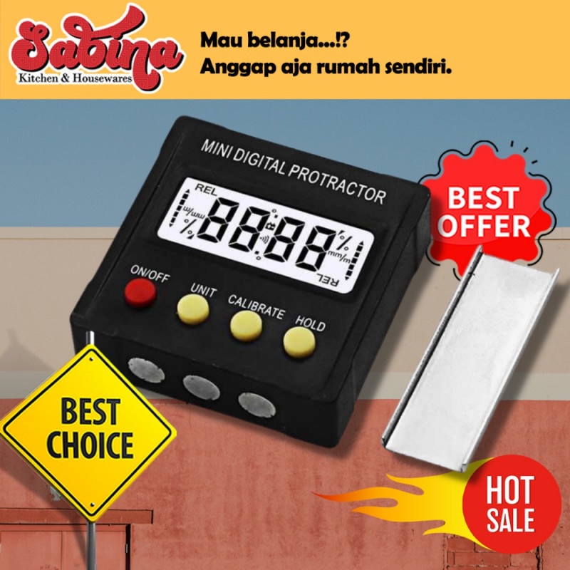 Jual Alat Ukur Sudut Kemiringan Digital Protractor Inclinometer Level ...