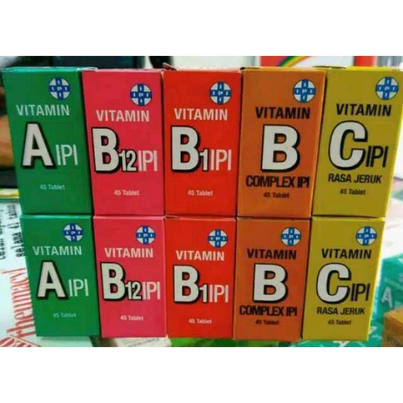 Jual C IPI VITAMIN [ A, B1, B12, B COMPLEX, C ] Isi @ 45 Tablet | Shopee Indonesia
