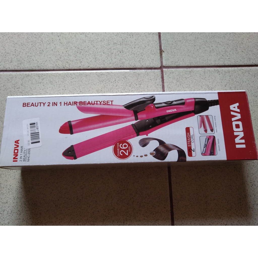 Jual INOVA 2 IN 1 HAIR BEAUTY SET - STRAIGHT AND CURL (Catok Rambut: Pelurusan & Keriting ...