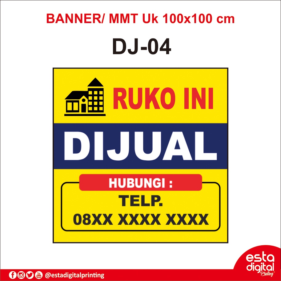 Jual SPANDUK BANNER MMT RUMAH RUKO TANAH DI JUAL / DI KONTRAKAN free ...