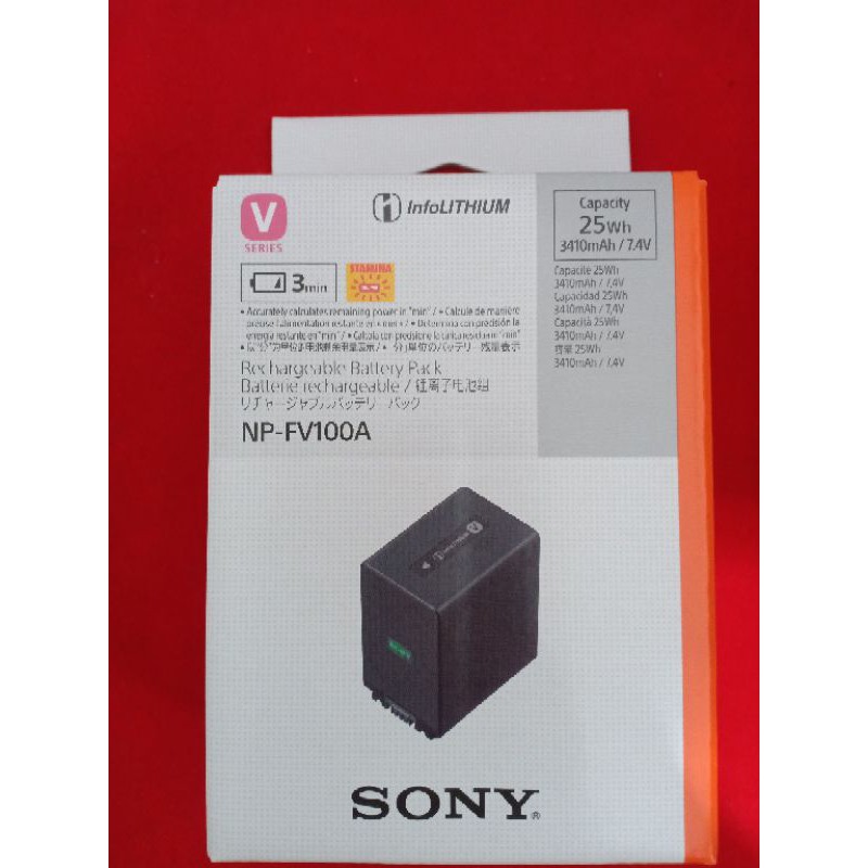Jual Sony NP-FV100A Rechargeable Battery Pack Original - Baterai Sony FV100 | Shopee Indonesia