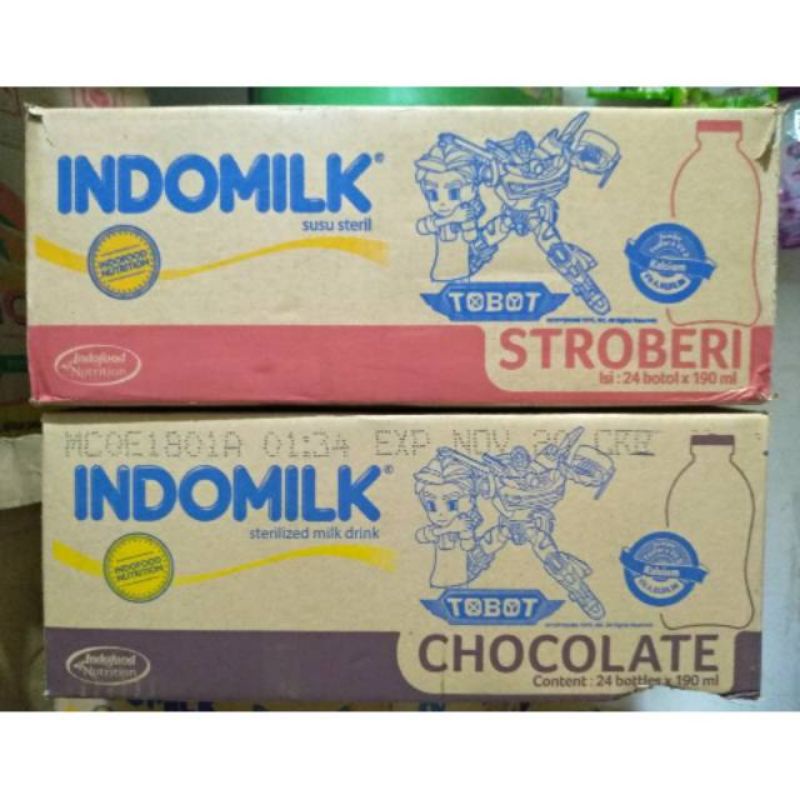 Jual Susu Indomilk Botol 190ml ( 1 dus isi 24 Botol) | Shopee Indonesia