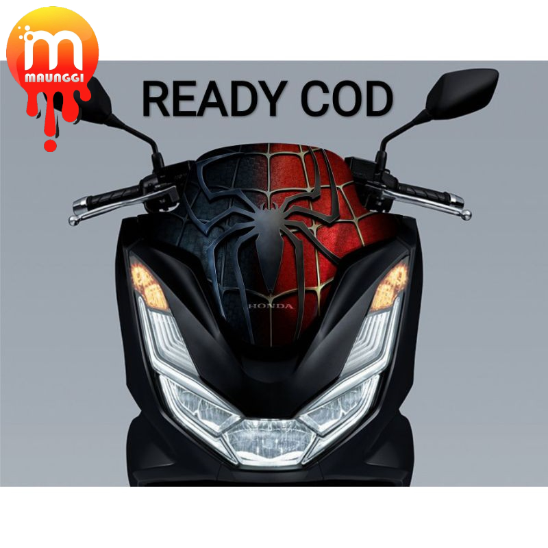 Jual Visor pcx 160 variasi full motif spiderman Sticker visor pcx ...